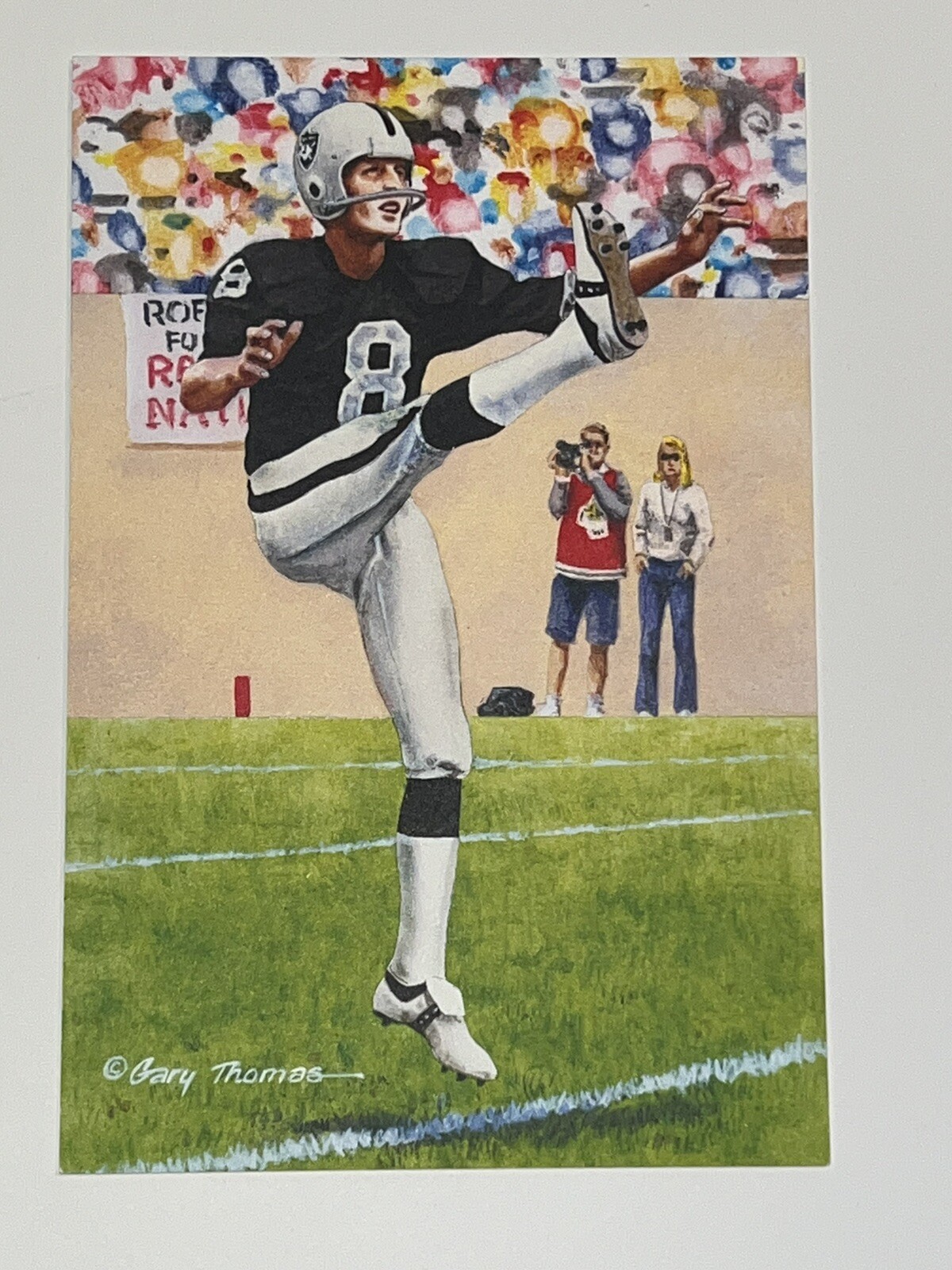 Ray Guy Oakland Raiders Legend UNSIGNED GOAL LINE ART GLA CARD | eBay