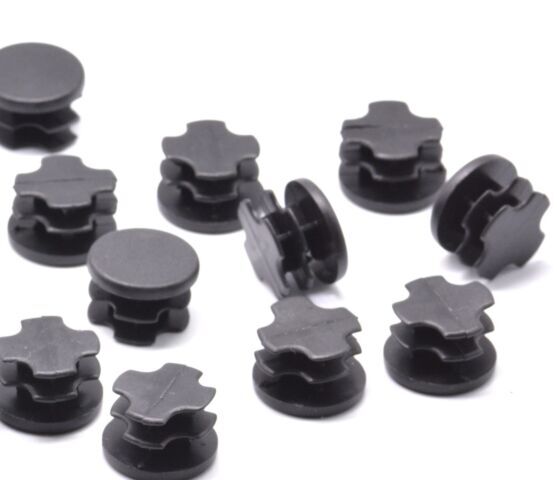 1" OD Tubing Bar Stool Leg Inserts Non‑Marring Chair Feet Caps Black ...