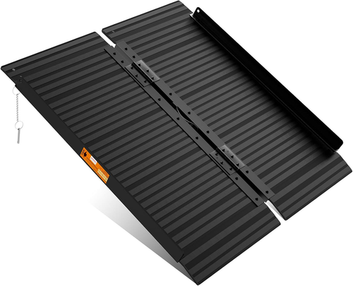 Black Aluminum Ramp 3FT, with Non-Slip Surface Wheelchair Ramp, Folding ...