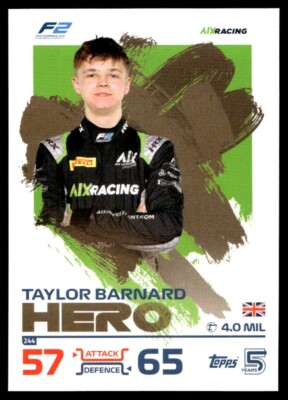 TAYLOR BARNARD 2024 Topps F1 Turbo Attax Hero F2 Card AIX | eBay