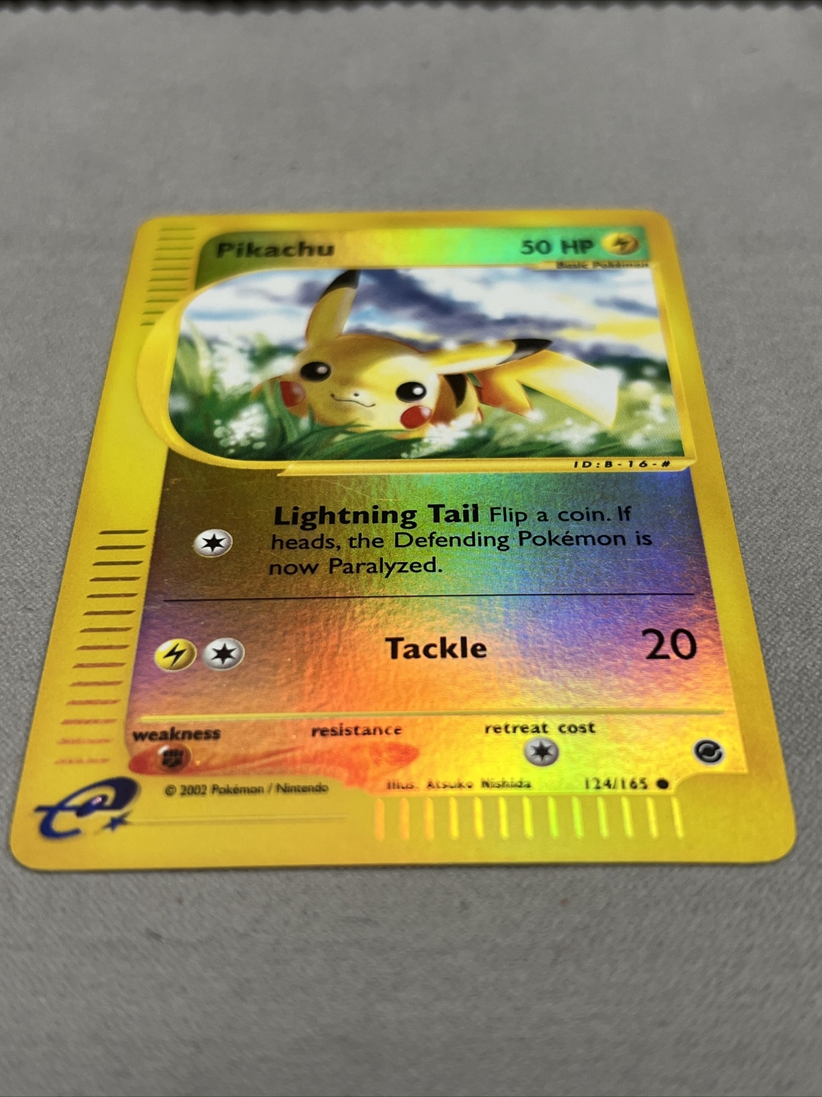 Pikachu 124/165 Expedition Base Set Reverse Holo Pokemon Card 2002 NM ...