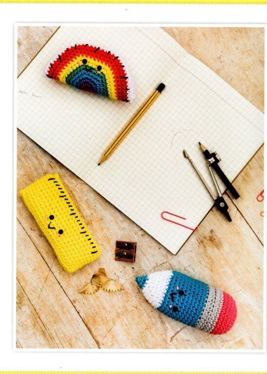 INSIDE CROCHET: BACK TO SCHOOL!! THREE CUTE AMIGURUMI STATIONERY ...