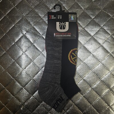 NBA Unk Denver Nuggets Low Cut 3 Pair Multi Color Sock Shoe Sz 6-12 | eBay