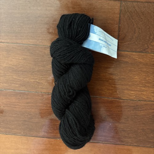 1 Hank NEW Cloudborn 100% Highland Wool Yarn Color BLACK Sport 200 Yds 17-007 | eBay