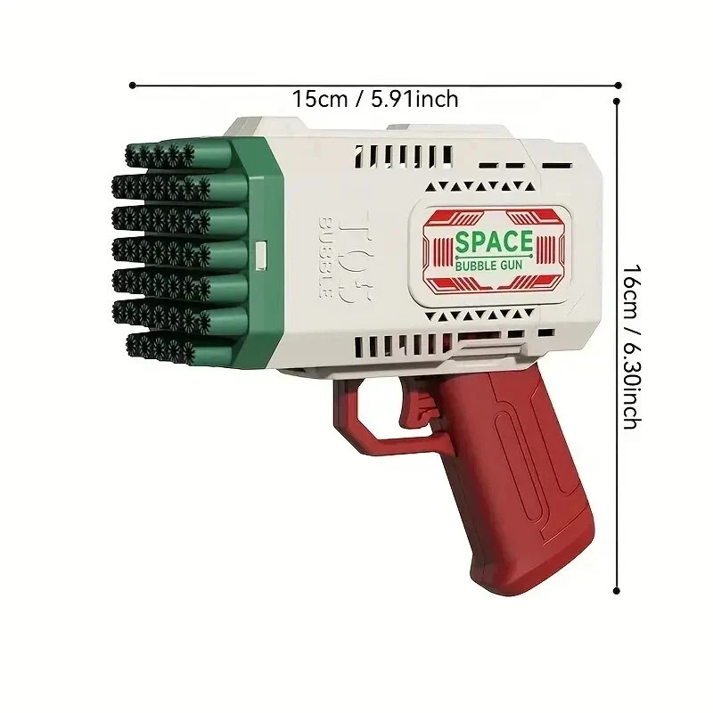 40-Hole Bubble Rocket Launcher Gun Outdoor Bubble Machine Toy for Gift ...