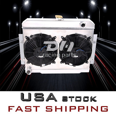 3 Row Aluminum Radiator Shroud Fan For 1972-86 Jeep CJ CJ5/CJ6/CJ7 ...