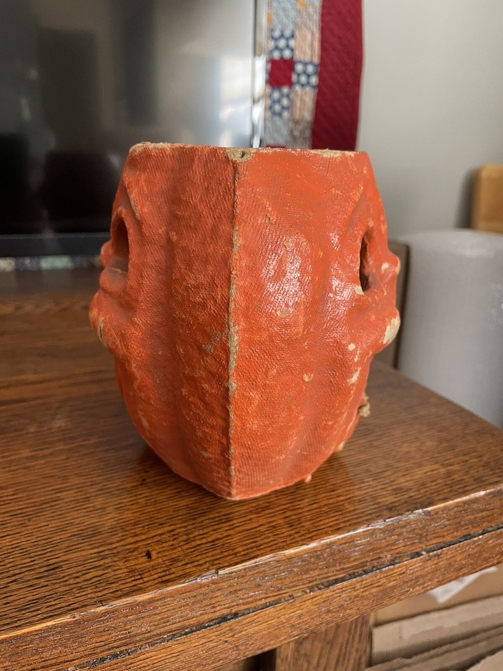 Antique Paper Mache Halloween Double Sided Faces Rare Jack-O-lantern ...