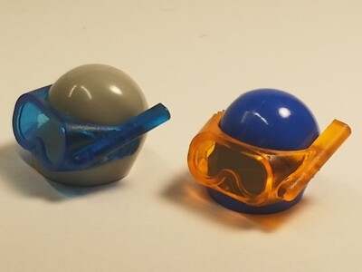 LEGO Minifigure Helmet Set of 2 Scuba Diving Mask Snorkle Ocean ...