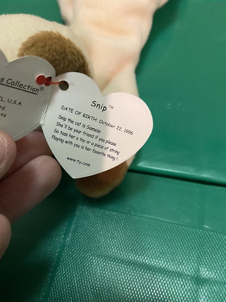 TY Beanie Baby - Snip The Cat - 10/22/1996 | eBay