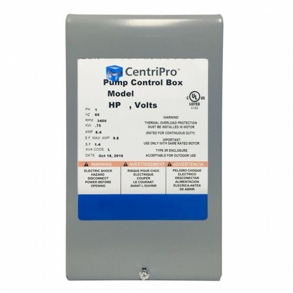 Goulds CentriPro Simplex Quick 1/2HP 230V 1-Phase Disconnect Control ...