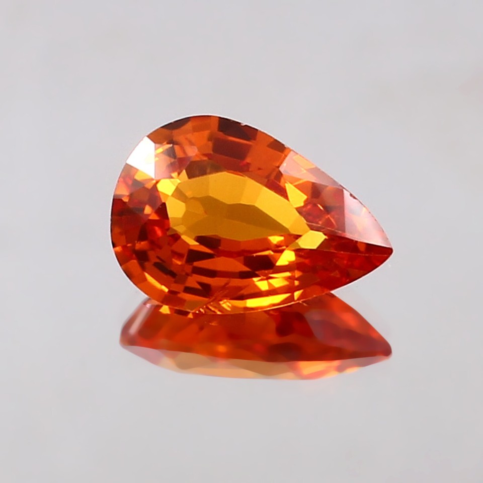 AAA 4.50 CT Natural Ceylon Padparadscha Sapphire Loose Pear Gemstone ...