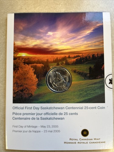 2005 SASKATCHEWAN CENTENNIAL 25 CENT COIN- *FIRST STIKE* W RCM SEAL | eBay