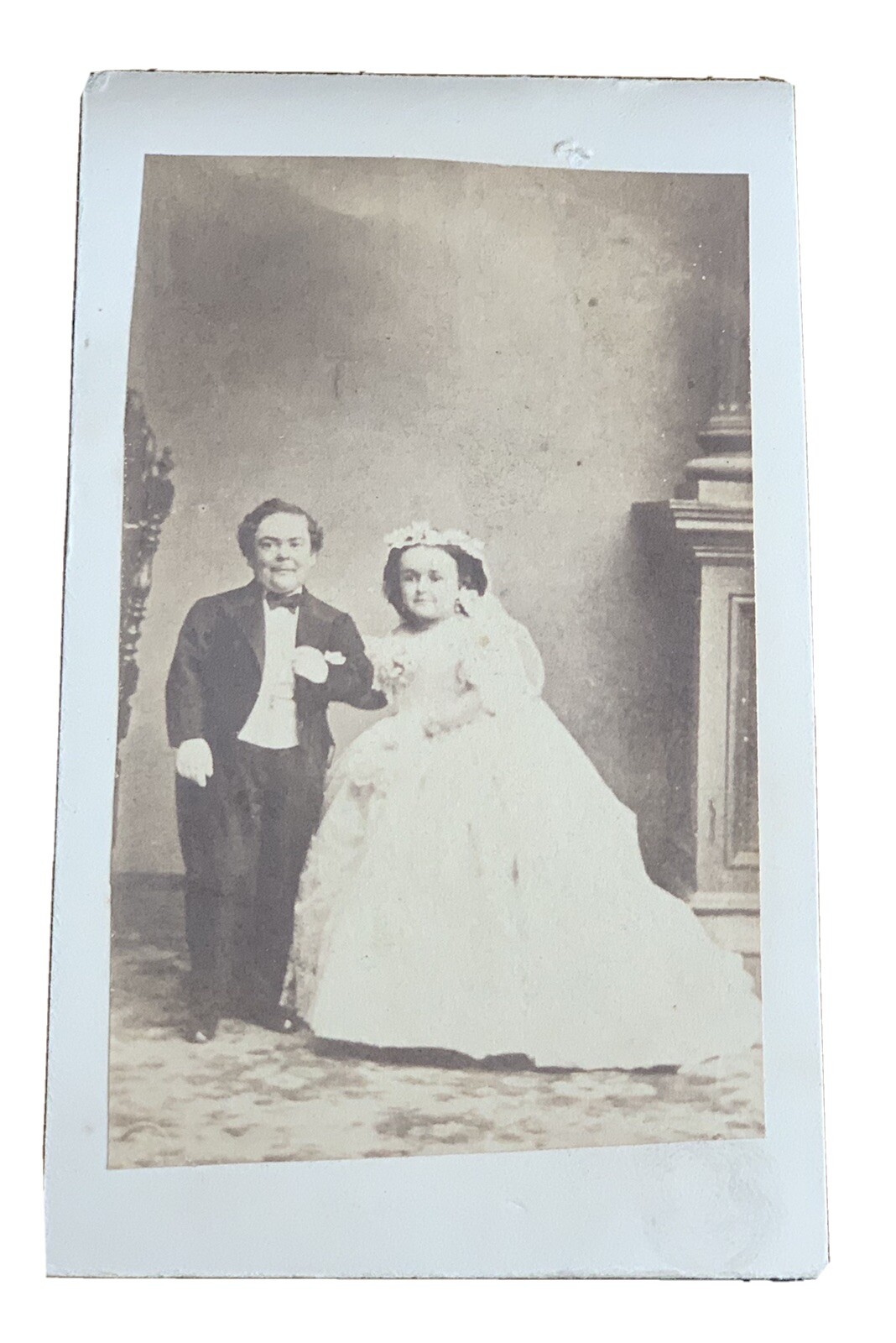 2 CDVs of Commander Nutt & Minnie Warren Fairy "Midget" Wedding 1863 | eBay