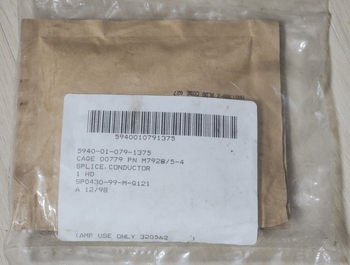 QTY 50 - AMP 320562 Nylon Butt Splice PIDG 16-14 AWG Blue 1,04-2,62 mm2 ...