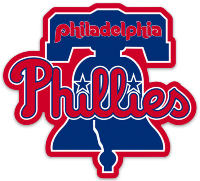 Philadelphia Phillies Liberty Bell w/ Phillies Script Logo type Die-Cut ...