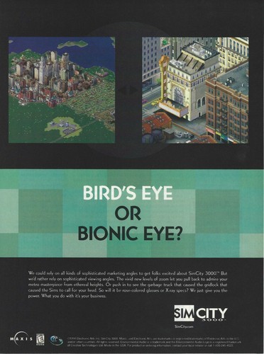 SimCity 3000 Print Ad/Poster Art PC Big Box (B) | eBay