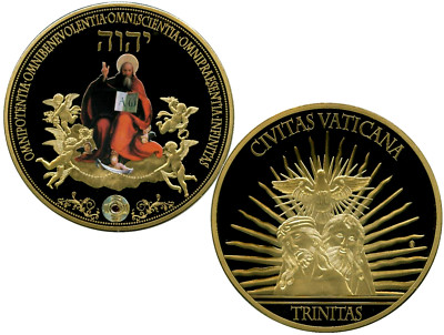 GOD THE FATHER JUMBO COMMEMORATIVE COLOR COIN PROOF LUCKY MONEY $199.95 ...