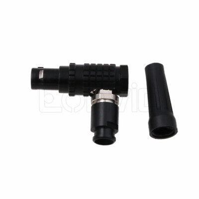 Black 1B FHG Male Plug 90-degree Right Angle Connector 2 3 4 5 7 9 10 ...