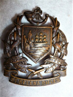 St. Helena Rifles Officer's Bronze Cap Badge, circa 1914-1946, British ...