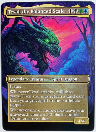 Teval, the Balanced Scale Proxy Card with Custom designed art | eBay