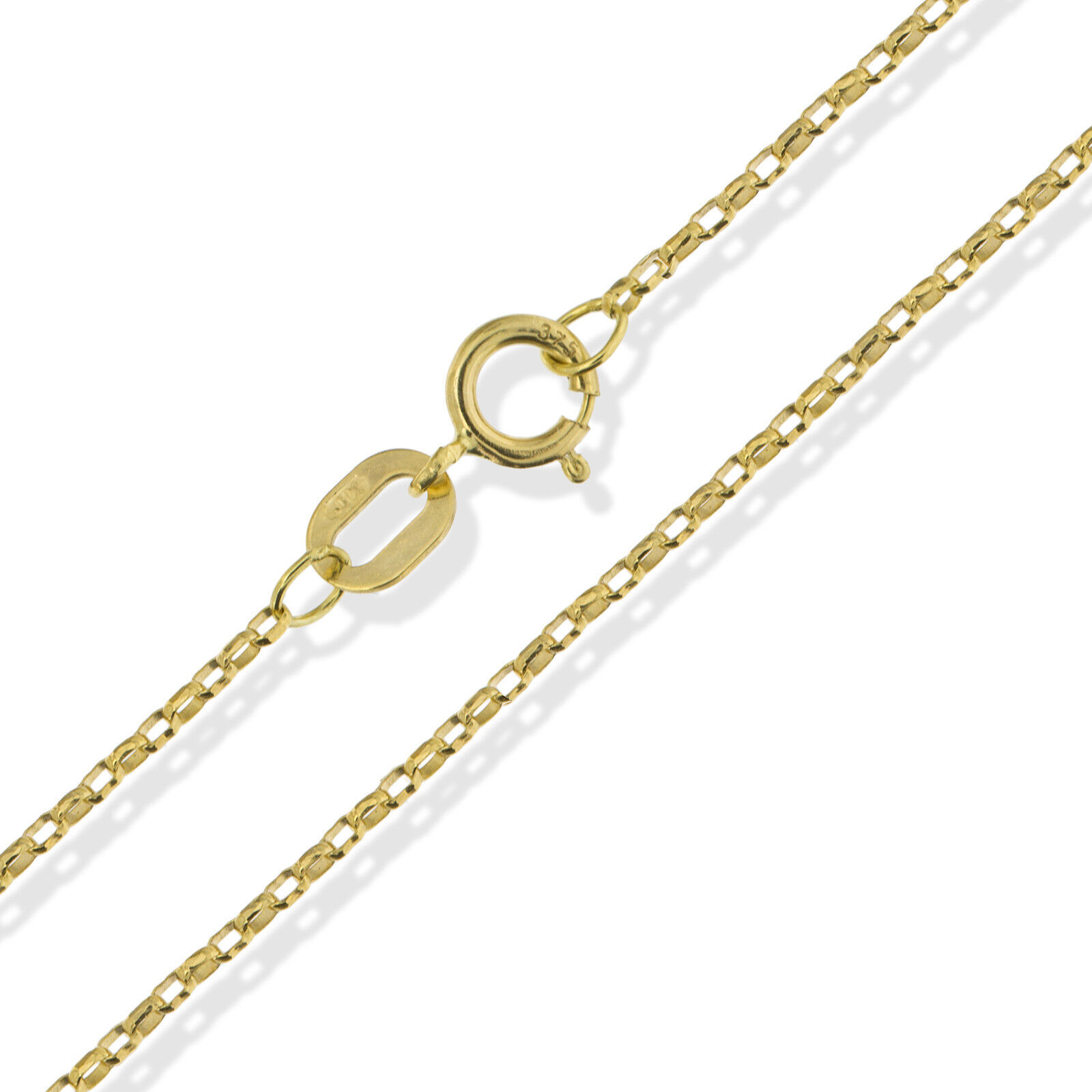 Gold Belcher Chain Diamond Cut 9ct Gold Belcher Link Solid Gold Chain ...