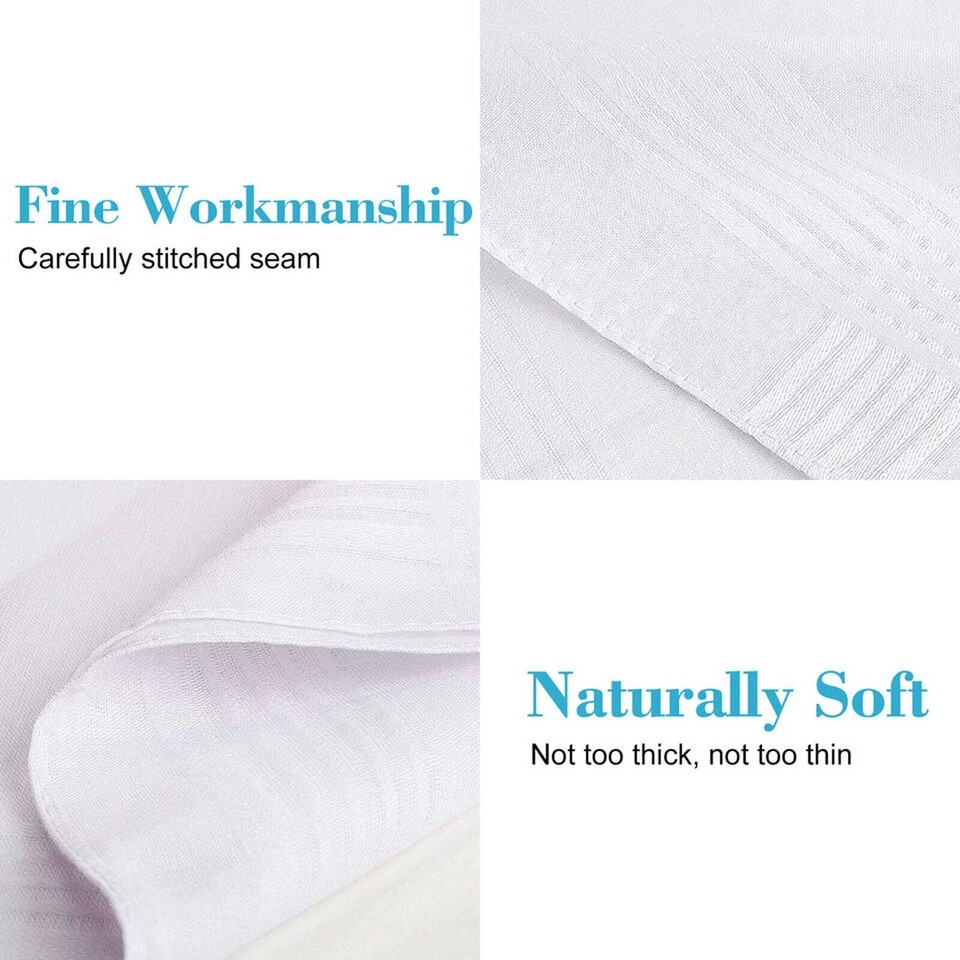 13x Handkerchiefs Polyester Classic Hankies Large Men Hankerchief Hanky ...