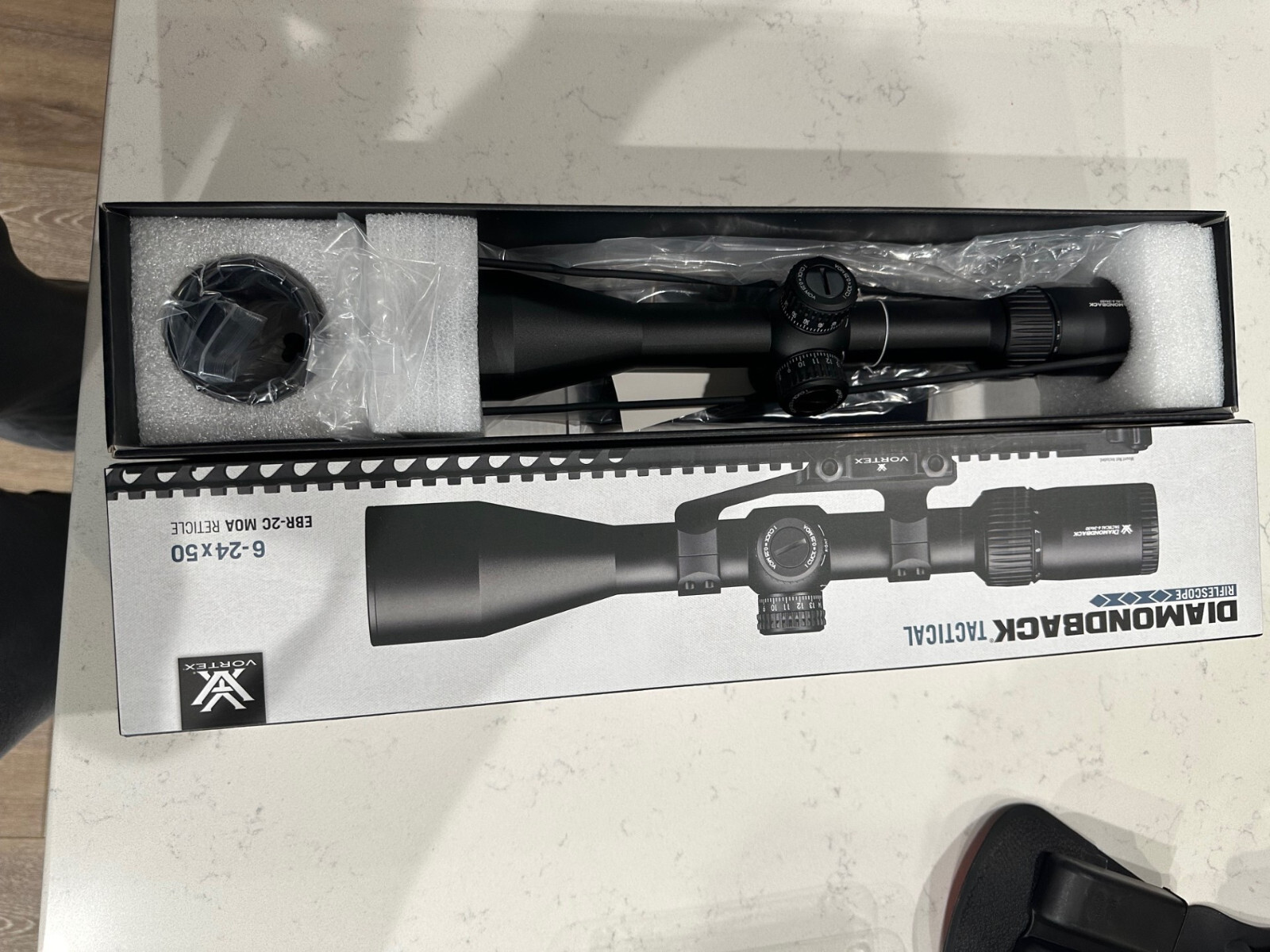 Vortex Diamondback Tactical 6-24x50mm 2EBR 2C MOA FFP Reticle Black ...