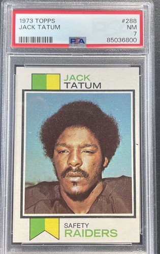 1973 Topps Football #288 Jack Tatum Rookie Oakland Raiders PSA 7 ...