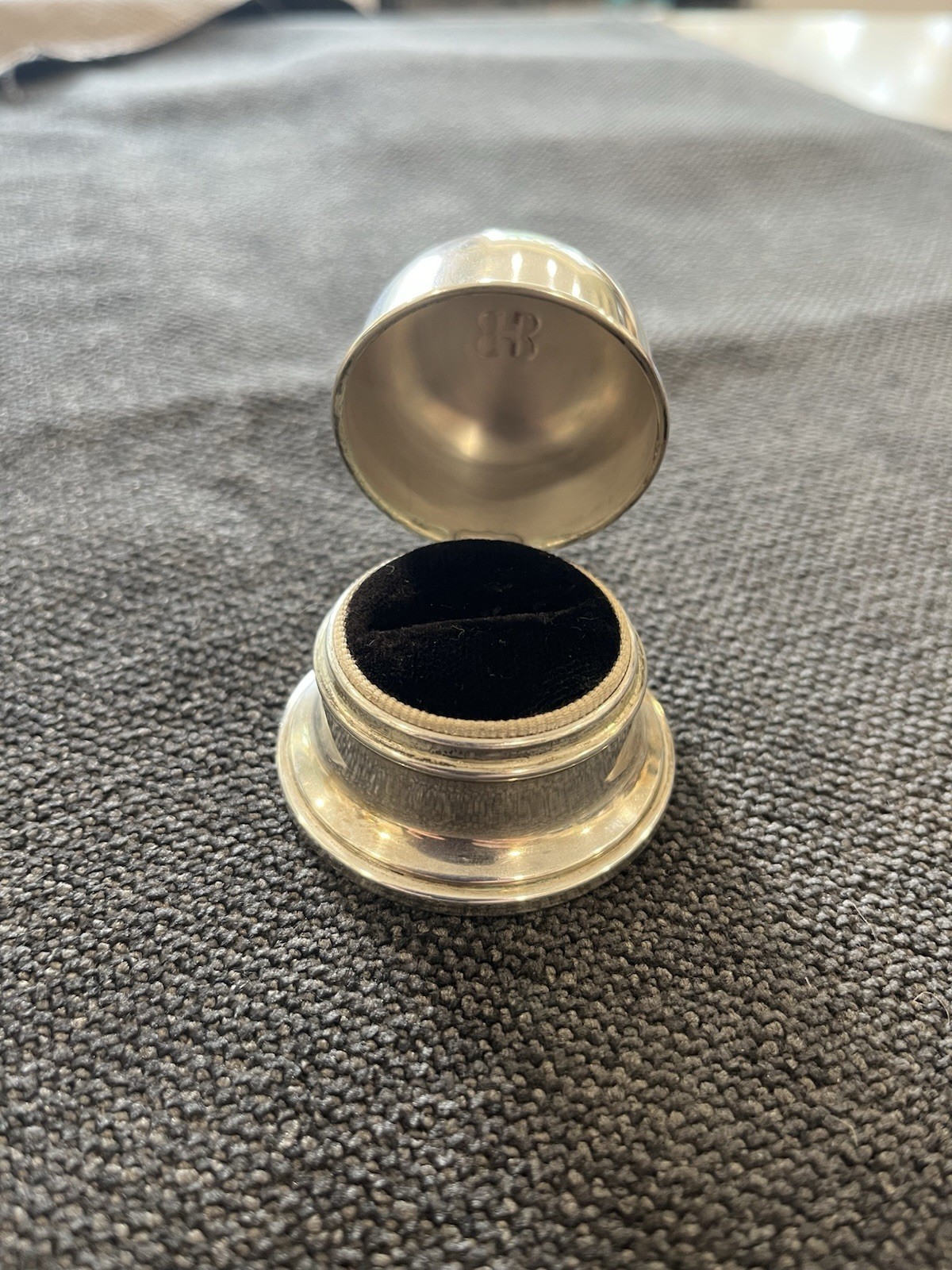 Vintage Birks Monogram Ring Box Sterling Silver, est 1940-50s- unique ...