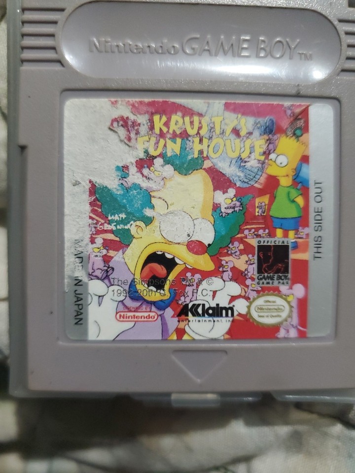 NINTENDO GAMEBOY GAME BOY KRUSTY'S FUN HOUSE SIMPSONS KRUSTY GAME | eBay