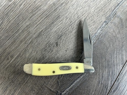 Case XX Peanut Yellow Delrin Pocket Knife | eBay