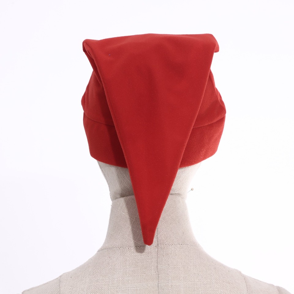 1Pc Adults Christmas Elf Hat Solid Color Christmas Elf Caps Xmas ...
