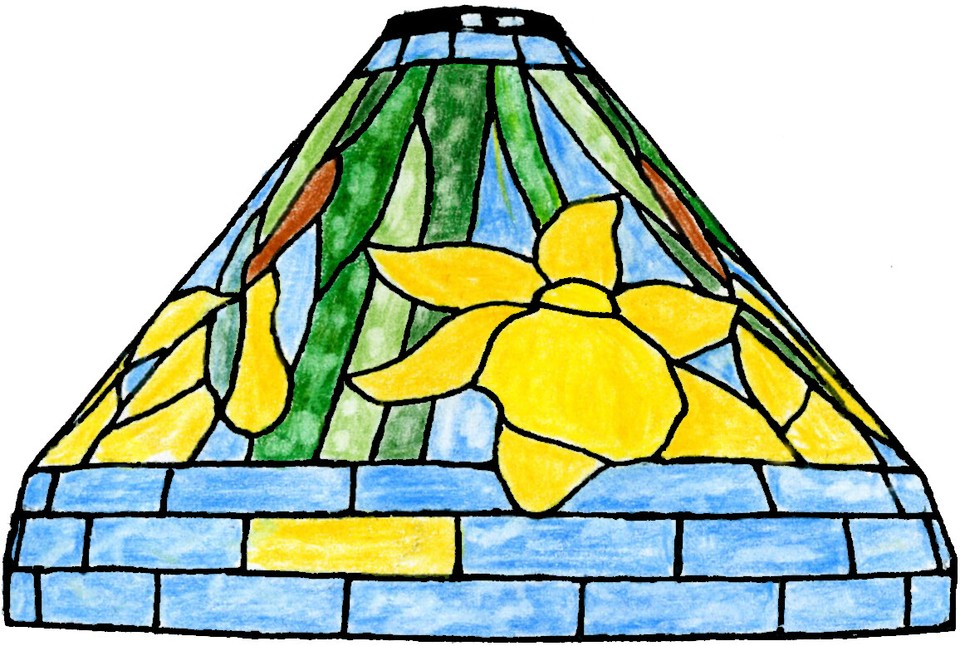 HL Worden SC7 Stained Glass Tiffany Lamp Form Mold, Patterns For SC-7 ...