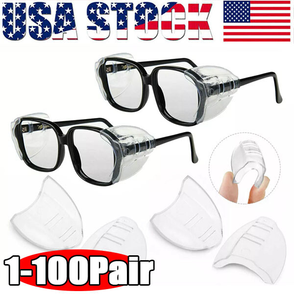 1~200Pairs Side Shields For Eye Glasses Slip On Safety Glasses Shield ...
