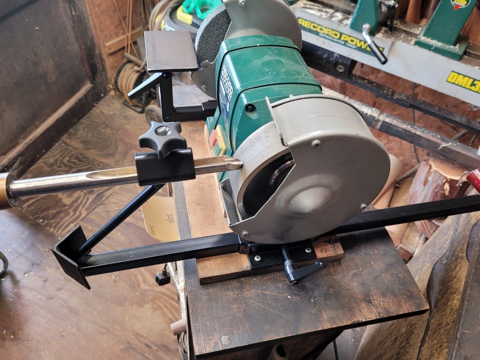 Gouge chisel sharpening jig for woodturning, sharpens wood lathe ...