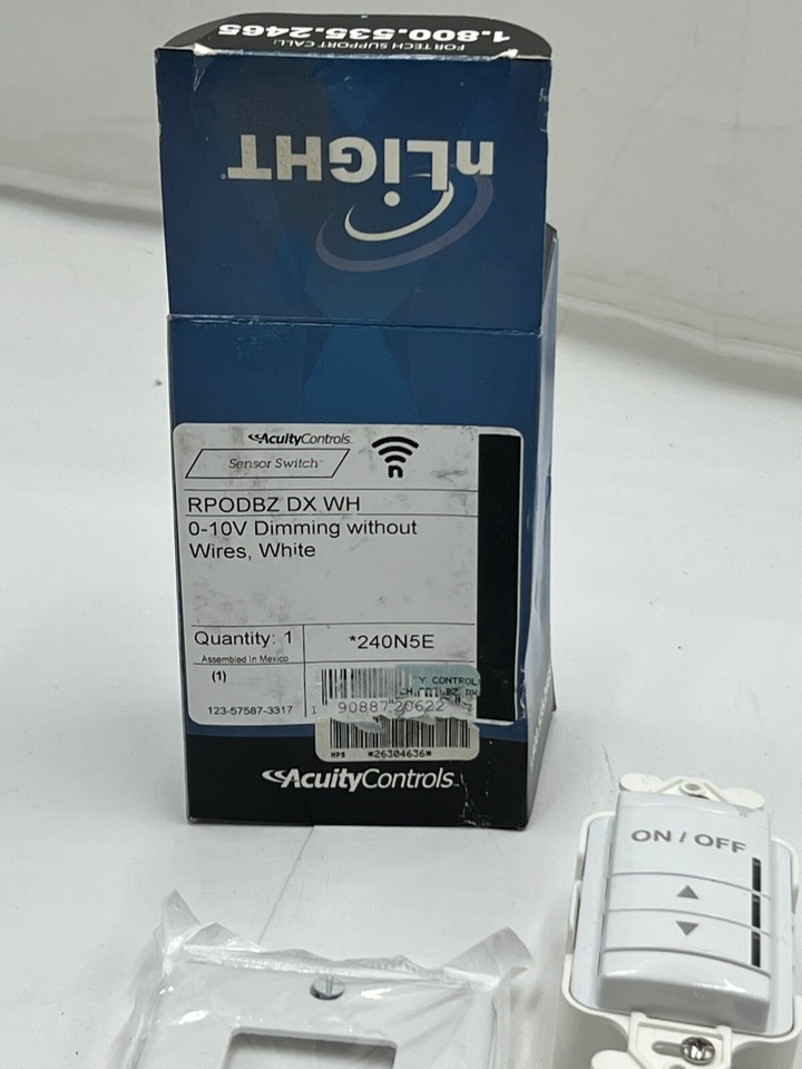 nLight Wall Switch Sensor On OFF Raise Lower Control RPODBZ DX WH White ...