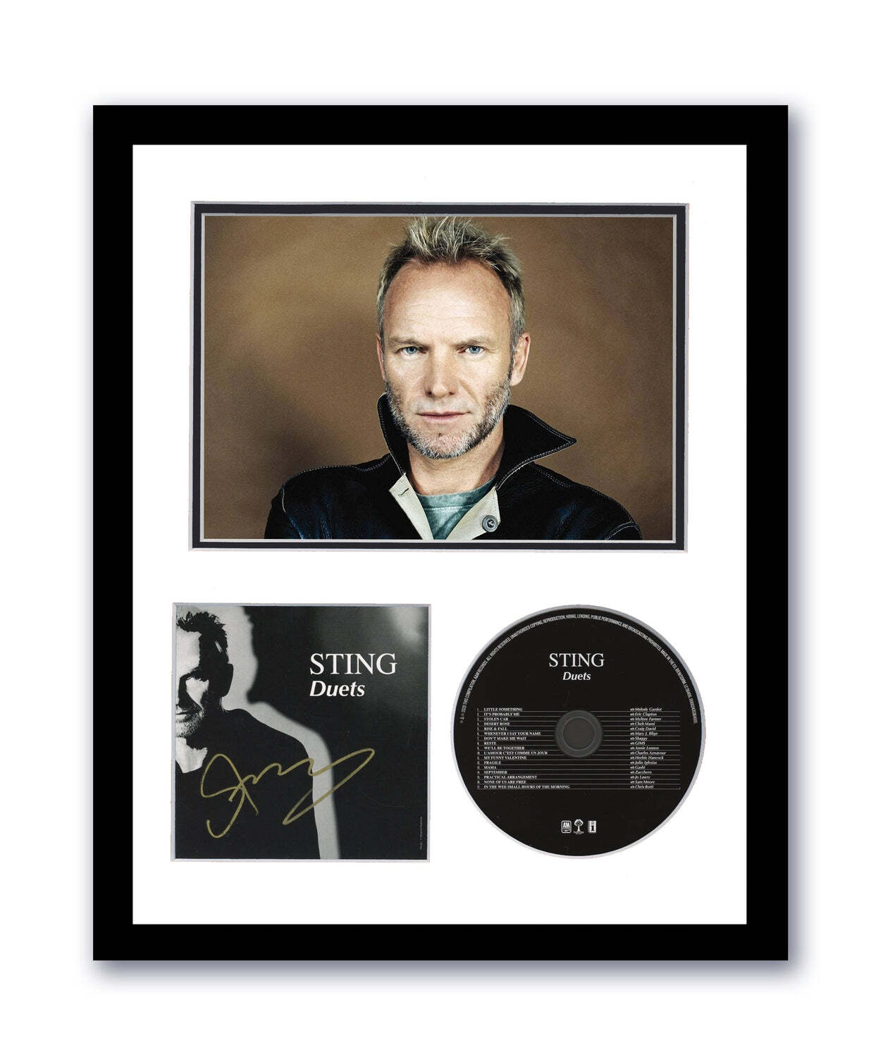 Sting Autographed Signed 11x14 Framed CD Photo Duets The Police ACOA 6 ...