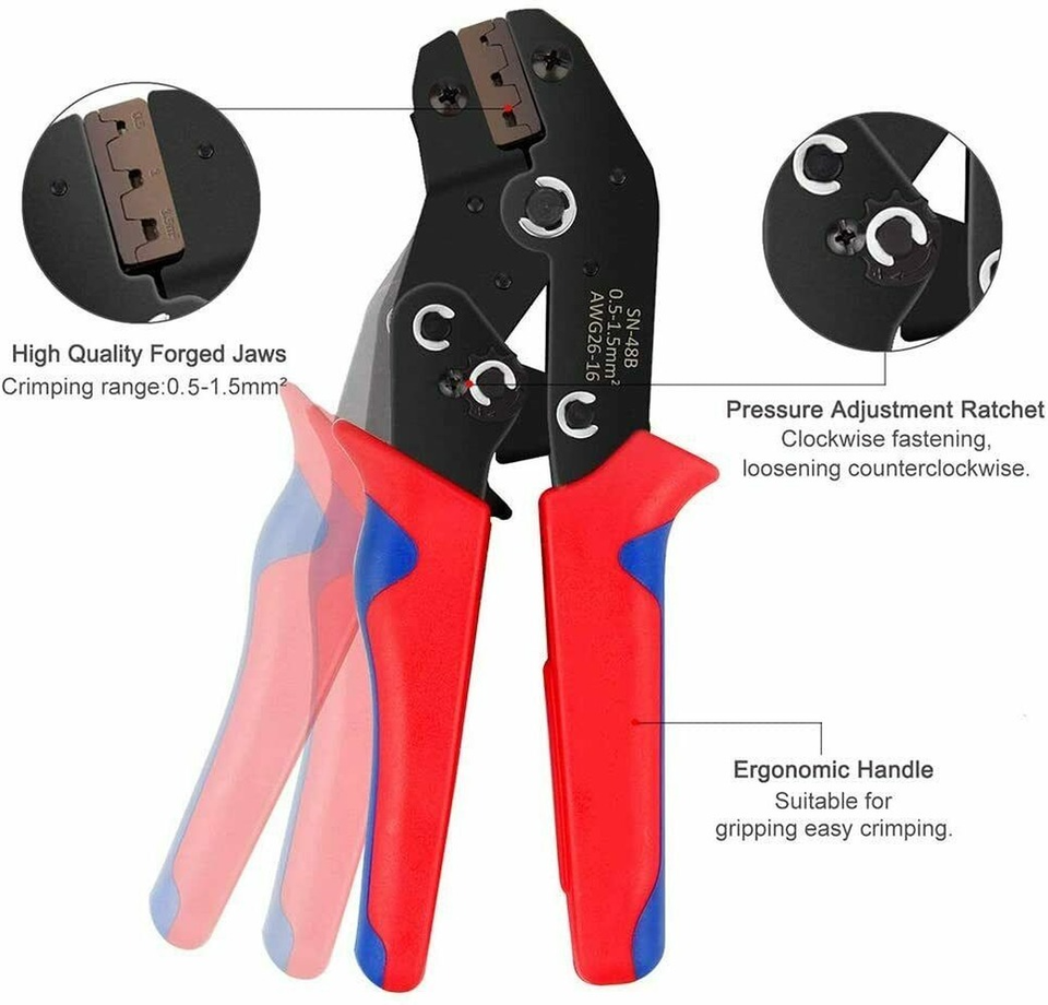 1000Pcs Assortment Spade Male Female Terminals Ring lugs Wire Crimp ...