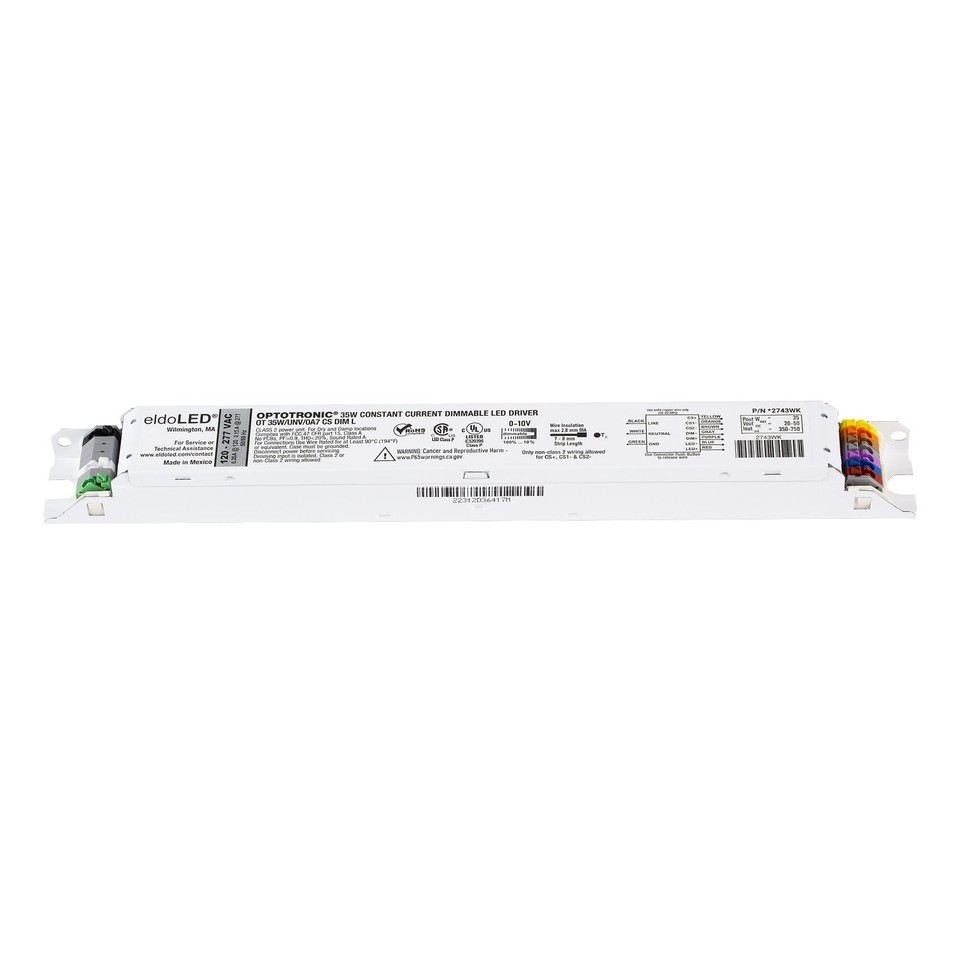 eldoLED *2743WK OPTOTRONIC 35W Constant 0-10V Dimmable LED Driver ...
