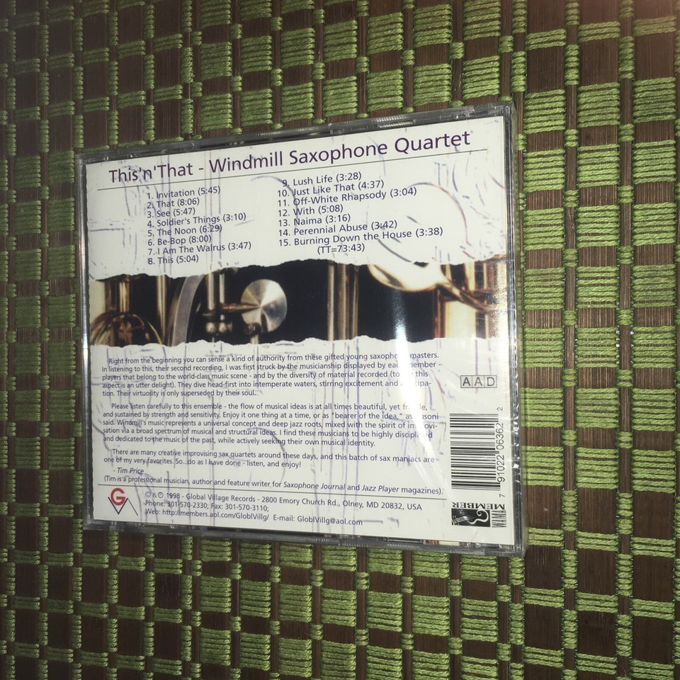 This 'N' That by Windmill Saxophone Quartet (CD, 1999) Global Village ...