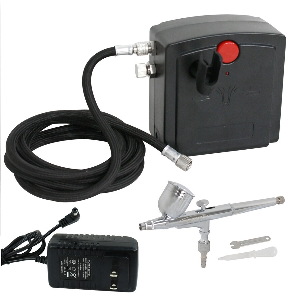 Mini Airbrush Air Compressor Kit Makeup Cake Tattoo Nail Hobby Craft ...