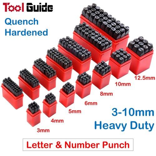 Letter & Number Punch, Hardened Metal Stamp Set, 3mm 4mm 5mm 6mm 8mm ...