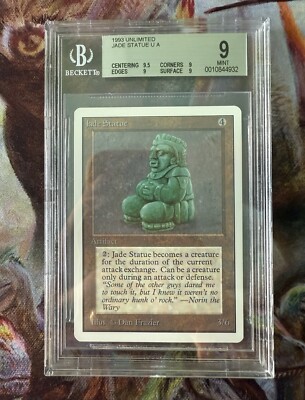 Jade Statue Unlimited MtG BGS 9 1993 Vintage Magic The Gathering | eBay