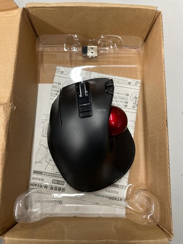 ELECOM EX-G Left-Handed Trackball Mouse, 2.4GHz Wireless, Thumb Control ...