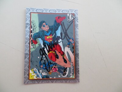 1993 VINTAGE THE RETURN OF SUPERMAN CARD 20 SUPERBOY SIGNED BY TOM ...