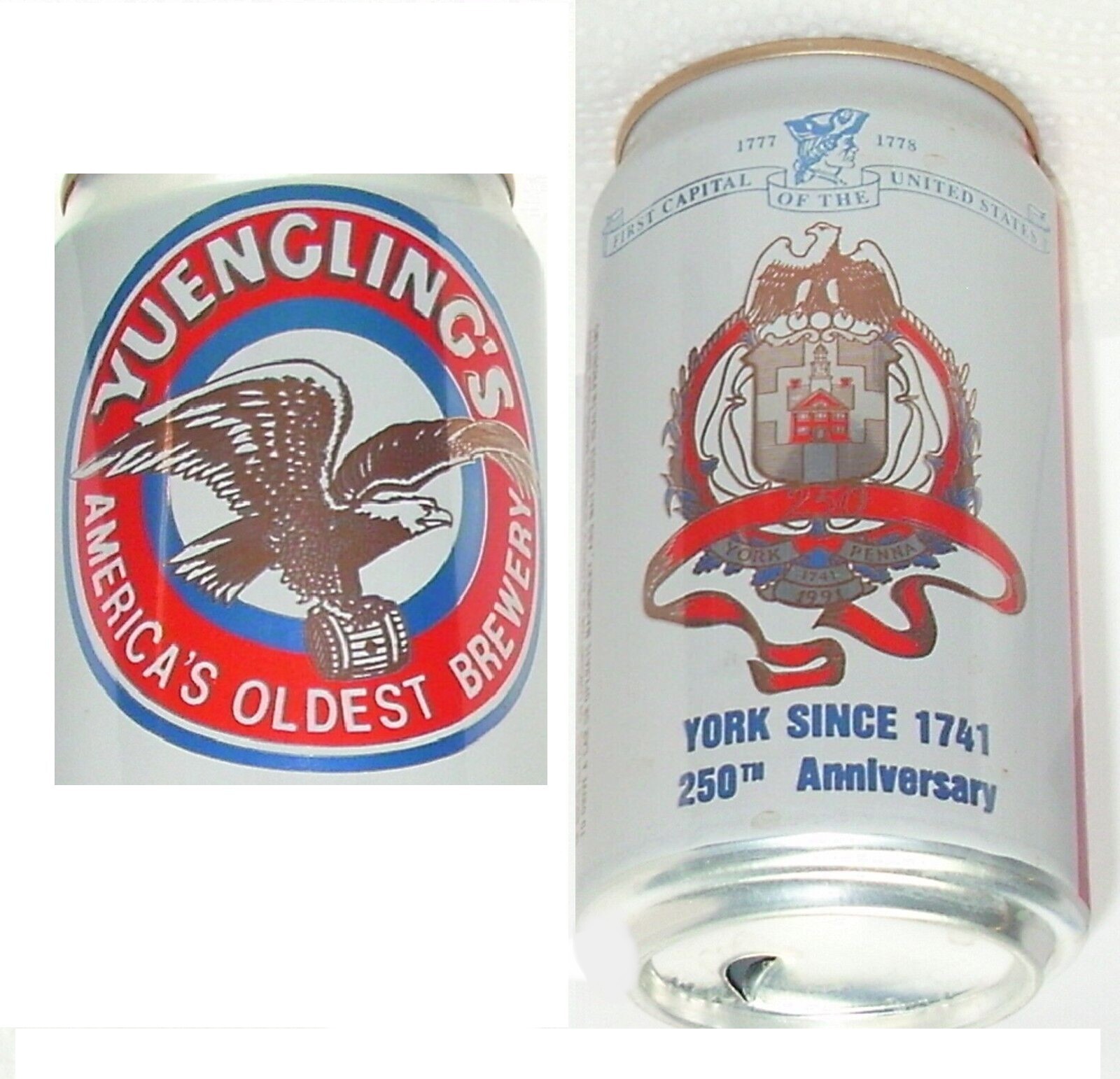 EMPTY BEER CAN 1991 #1 USA CAPITAL YORK DAVID YUENGLING PENNSYLVANIA ...