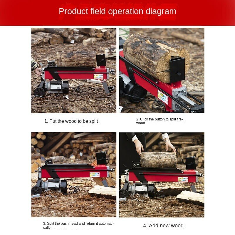 Electric Hydraulic Wood Splitter Machine Splitting Artifact Home Wood ...