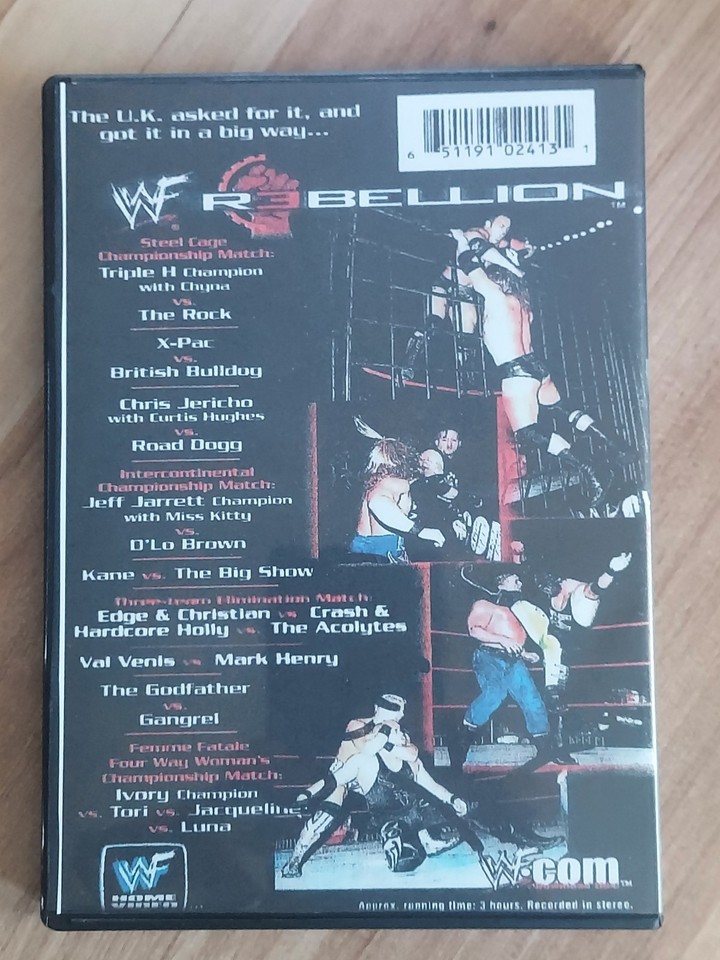 WWF REBELLION 1999 DVD | eBay