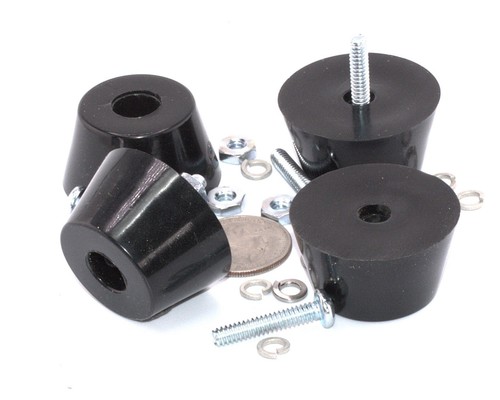Power Generator Rubber Feet 7/8" Tall X 1 1/2" OD Mounting Screws Nuts ...