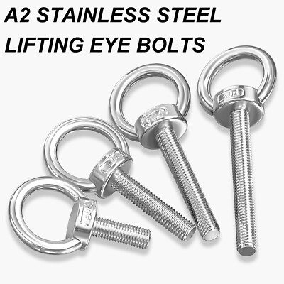 M3 M4 M5 M6 M8 M10 M12 - M24 LIFTING EYE BOLTS METRIC THREAD A2 ...